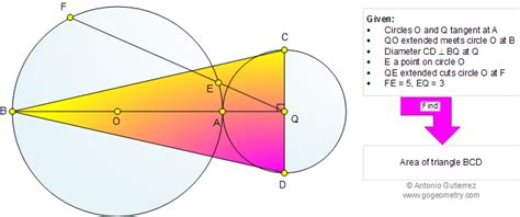 Math Education Geometry Problem Tangent Circles Diameter Perpendicular Chord Secant