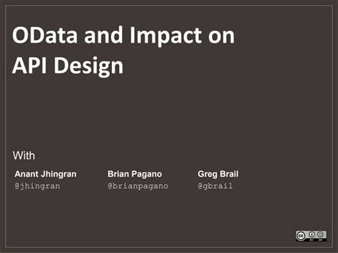 Odata Introduction And Impact On Api Design Webcast Pptx