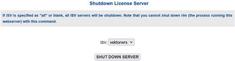 Shutting Down The ISV Server