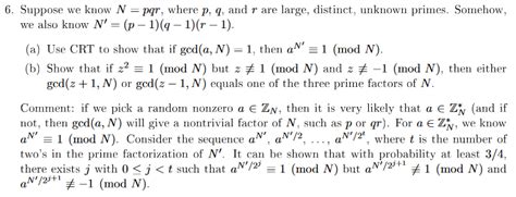 Solved We Are Given Integers N And N Below Where N Pqr Chegg