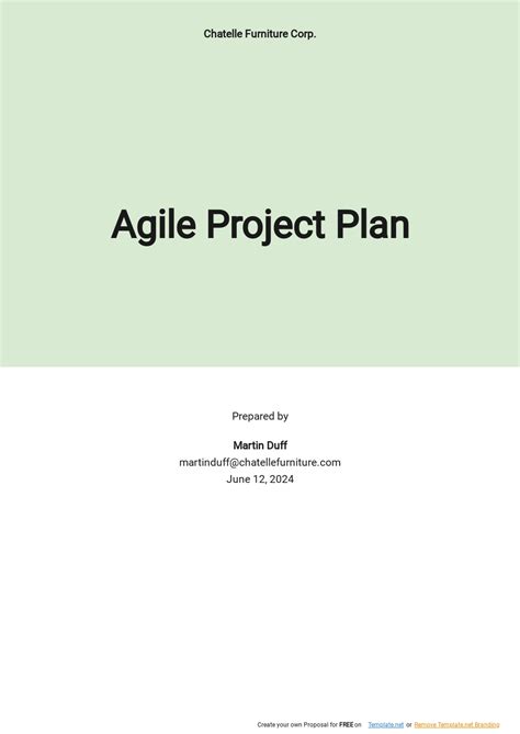 Safe Agile Project Plan Template Google Docs Word Apple Pages PDF