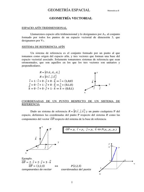 Teoría Geometría Vectorial Pdf Espacio Vectorial Vector Euclidiano