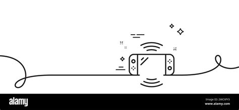 Game Console Line Icon Portable Gamepad Sign Continuous Line With