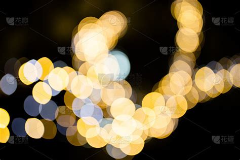 模糊的背景 模糊的圣诞灯与散景