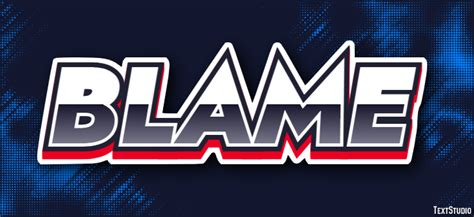 Blame Text Effect And Logo Design Word