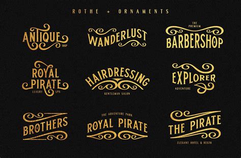 Vintage Glyphs Free Font Zillakoti