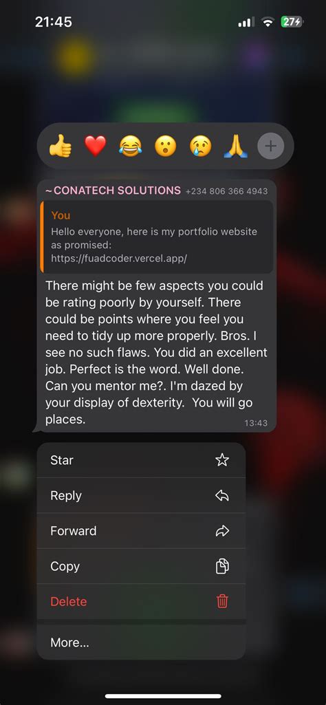 Olamide Olasupo On Linkedin Recently I Received A Heartfelt Compliment On My Portfolio Website