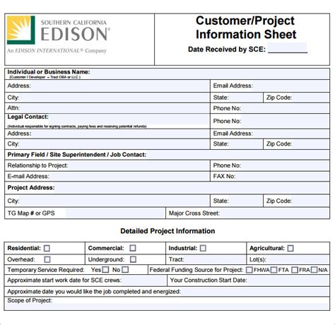 Project Data Sheet Template Your Key To Efficient Project Management