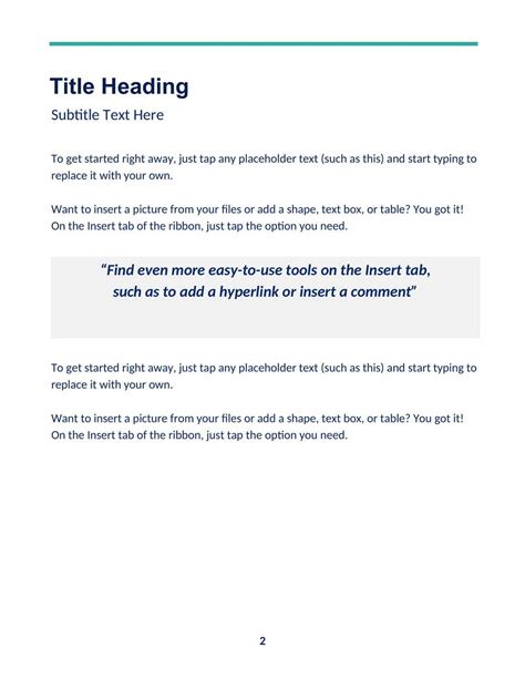 Report Template In Word Docx File Download