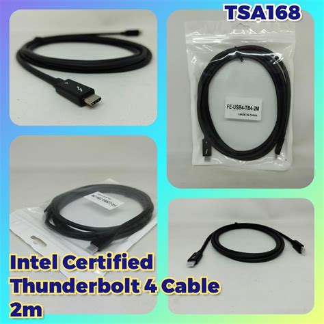 Jual Thunderbolt 4 Intel Certified Usb C Cable 2m 40gbps 100w Tb 4 Tb3 Tb4 2 Meter Shopee