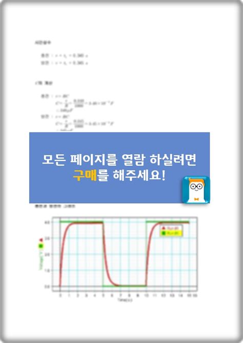 축전기의 충전과 방전 실험 결과 보고서