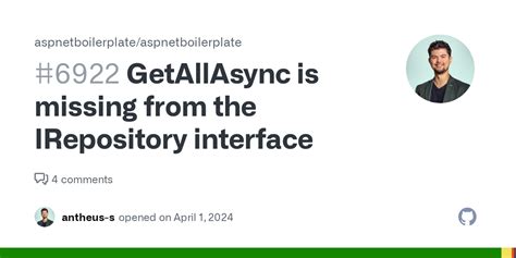 Getallasync Is Missing From The Irepository Interface · Issue 6922 · Aspnetboilerplate
