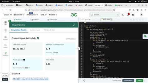 day103 geeksforgeeks codingchallenge geeksforgeeks problemsolving… pravalika singarapu