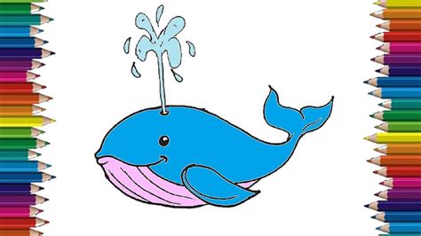 How To Draw A Blue Whale Step By Step Share Your Own Drawings