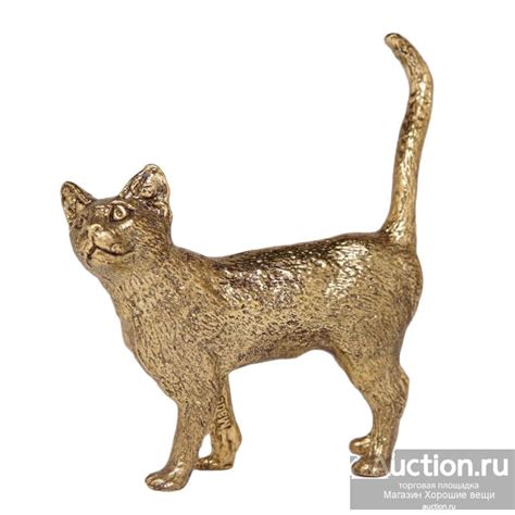 Фигурка "Кошка" бронза латунь кошки котик кот статуэтка скульптура ...