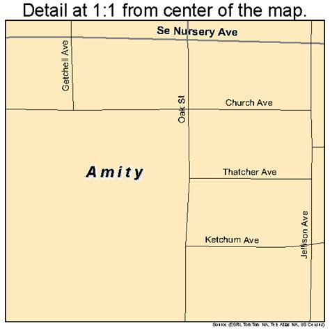 Amity Oregon Street Map 4102000