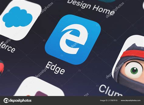 London United Kingdom September 2018 Close Shot Microsoft Edge Mobile — Stock Editorial Photo