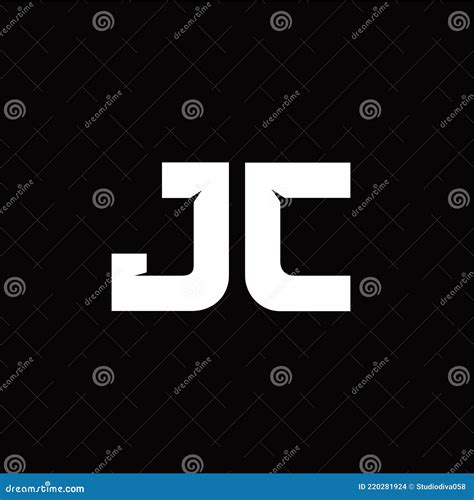 J C Letter Monogram Style Initial Logo Template Stock Vector