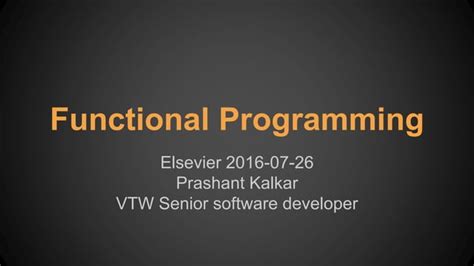 Functional Programming Pptx Programming Languages Computing