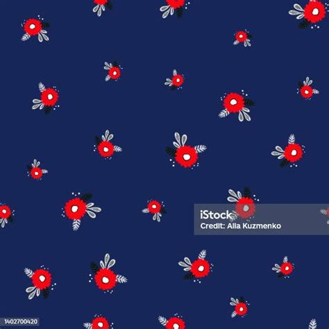 전통적인 민속 예술 장식을 기반으로 매끄러운 꽃 무늬 컬러 배경에 화려한 꽃 스칸디나비아 스타일 스웨덴 북유럽 스타일 벡터 그림입니다 심플한 미니멀패턴 0명에 대한 스톡