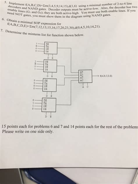 solved implement f a b c d sigma m 3 4 5 9 14