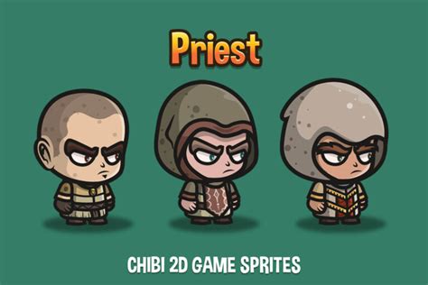 Priest Chibi Character Sprites Download