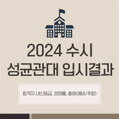 2024 성균관대 수시 교과종합 입시결과합격자 내신등급 경쟁률 충원 입결 학교장추천학추 계열모집 학과모집