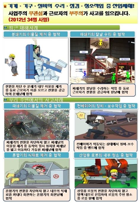기계기구설비등의 점검수리청소등 작업시 안전대책 네이버 블로그