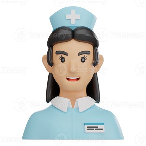 Nurse Character 3d Render Professional Healthcare Avatar Icon 48400992 Png