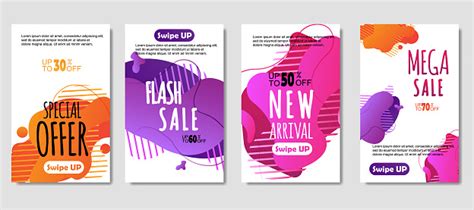 판매 배너동적 추상 유체 모바일 판매 배너 템플릿 디자인 메가 세일 스페셜 오퍼 세트 전단지 기프트 카드 벽에 포스터 커버북