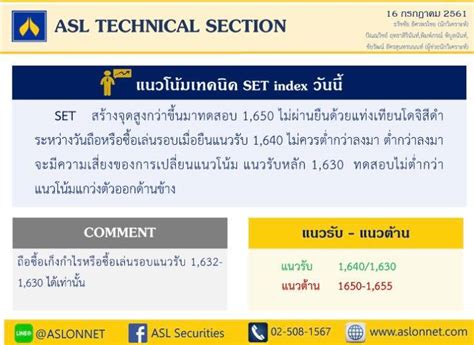 Asl Technical Section 📌 Set Asl Securities Co Ltd