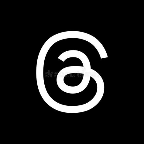 Threads App Logo Icon Isolated On Black Background Editorial Photo Illustration Of Feed