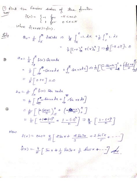 Fourier Series Discontinuous Function Pdf