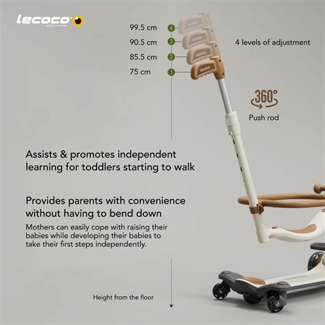 Lecoco V6 5-in-1 Multi-functional Kids Scooter | Mighty Baby PH