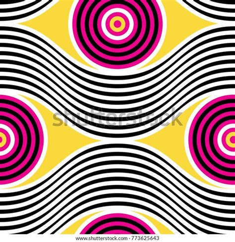 Abstract Vector Seamless Op Art Pattern Stock Vector Royalty Free