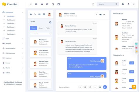 Chat Bot Bootstrap Responsive Admin Dashboard And Web App Template