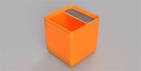 Gridfinity Bin With Printable Label By Pred Parametric By Pred