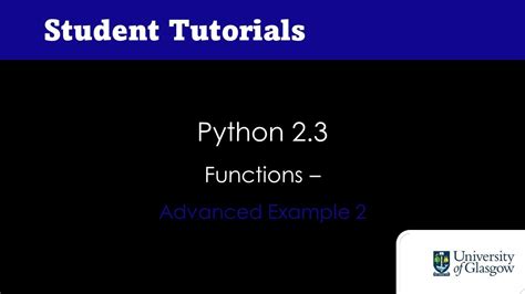 Python 23 Functions Advanced Example 2 616 Youtube