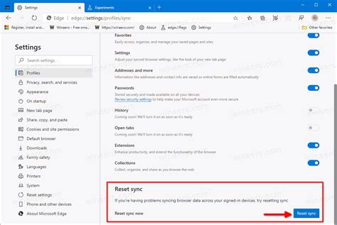 Reset Sync In Microsoft Edge And Delete Sync Data