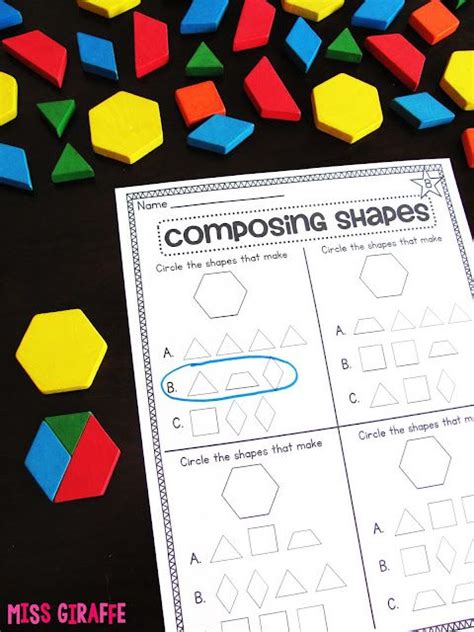 Composing Shapes In 1st Grade With Miss Giraffes Class