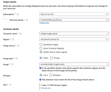 Deploy Nuget Docker Container As An Azure Container Instance Razure