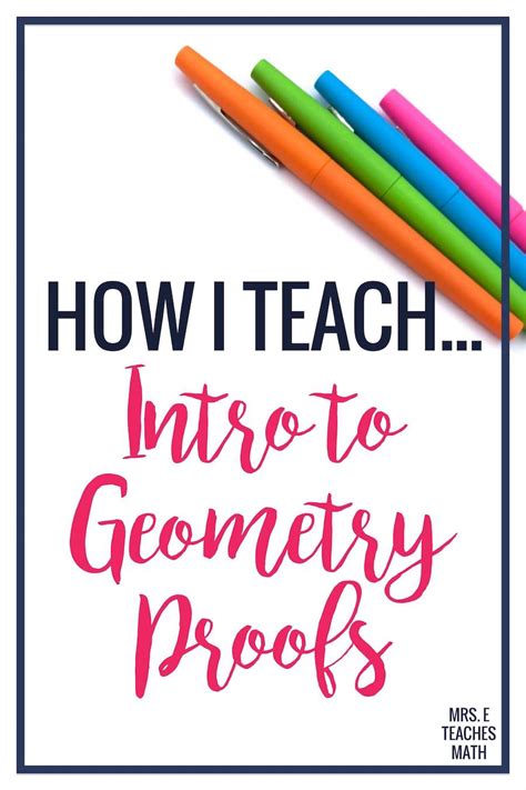 How I Teach The Introduction To Proofs Mrs E Teaches Math