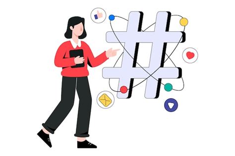 Premium Vector Social Media Hashtag Flat Style Design Vector Illustration Stock Illustration
