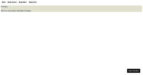Tiptap Examples Codesandbox