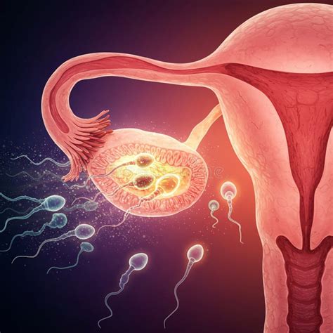 Illustration Depicting The Fertilization Process In The Human
