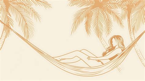 Premium Photo A Woman Relaxing In A Hammock Under The Palm Trees The