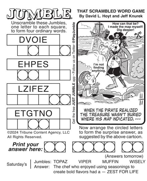 Free Printable Jumble Puzzles With Answers Rossy Printable