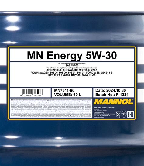 Mannol Energy 5w 30