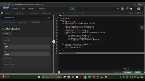 Edit Distance Gfg Potd 10 03 25 Gfg Problem Of The Day