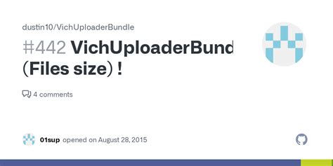 Vichuploaderbundle Files Size · Issue 442 · Dustin10vichuploaderbundle · Github